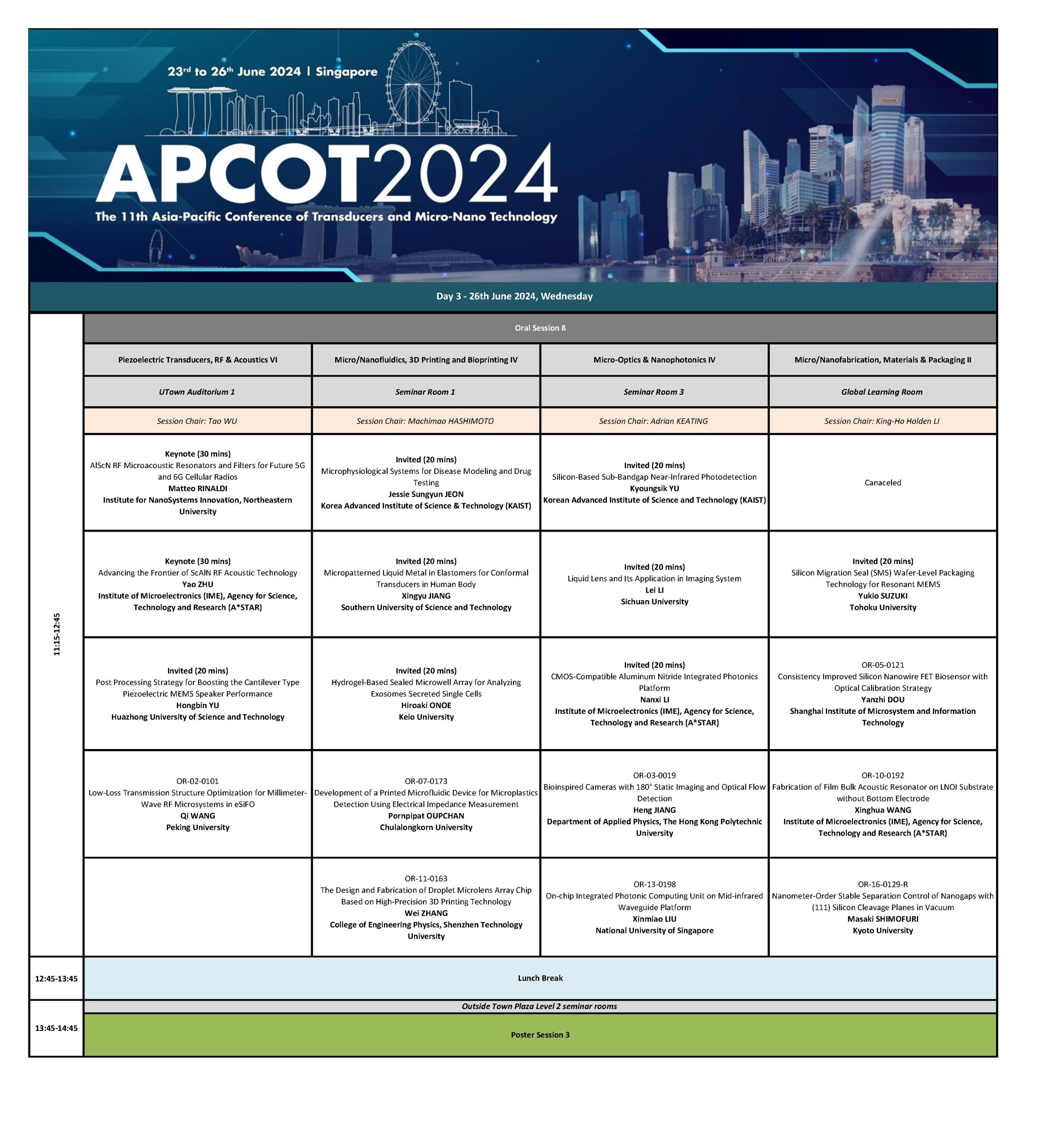 Programme | APCOT 2024